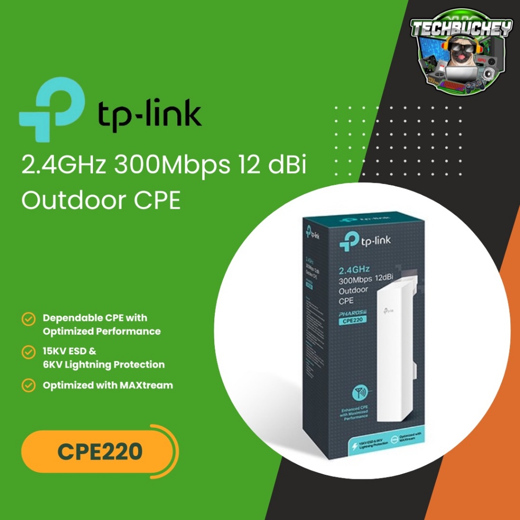 Tp-Link CPE220 2.4GHz 300Mbps 12dBi Outdoor CPE | Shopee Philippines