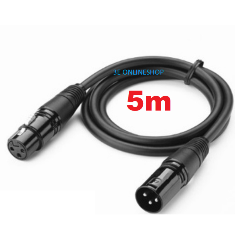 DMX Cable 5M XLR Cable Male to Female For Par Lights Stage Lights Sound ...