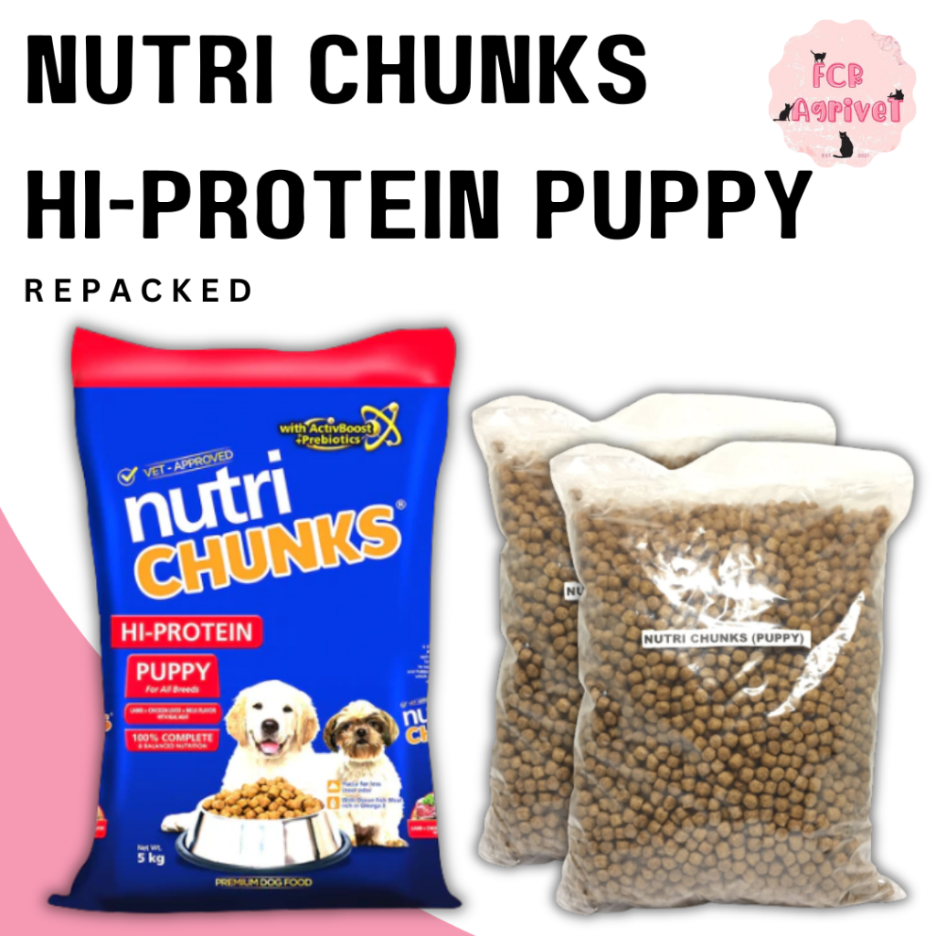 [FCR AGRIVET] 2kg Nutri Chunks Hi-Protein Puppy Lamb, Chicken Liver ...