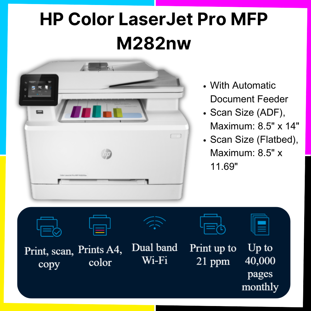 HP Color LaserJet Pro MFP M282nw A4 Color Laser Multifunction Printer 3 ...