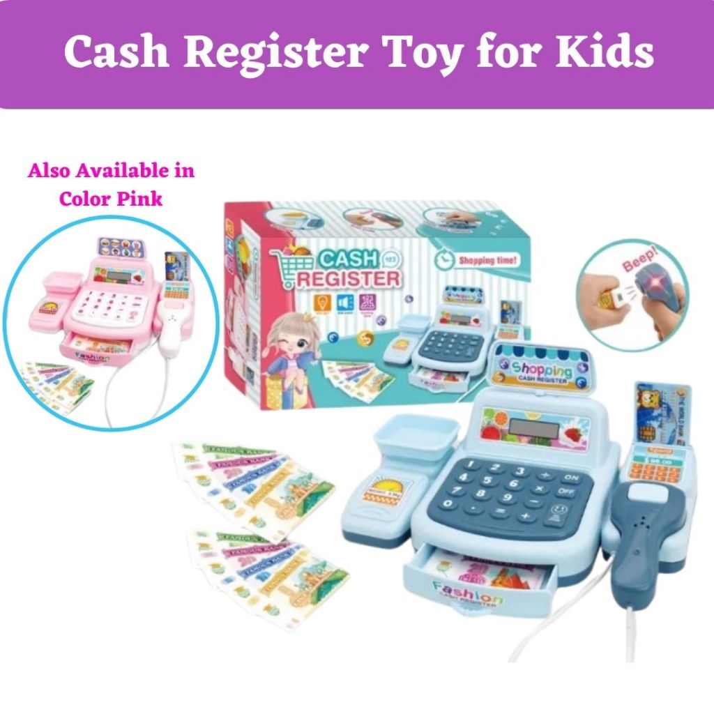 MnKC Kids Cash Register Toy Grocery Store Scanner Pretend Play Kids ...