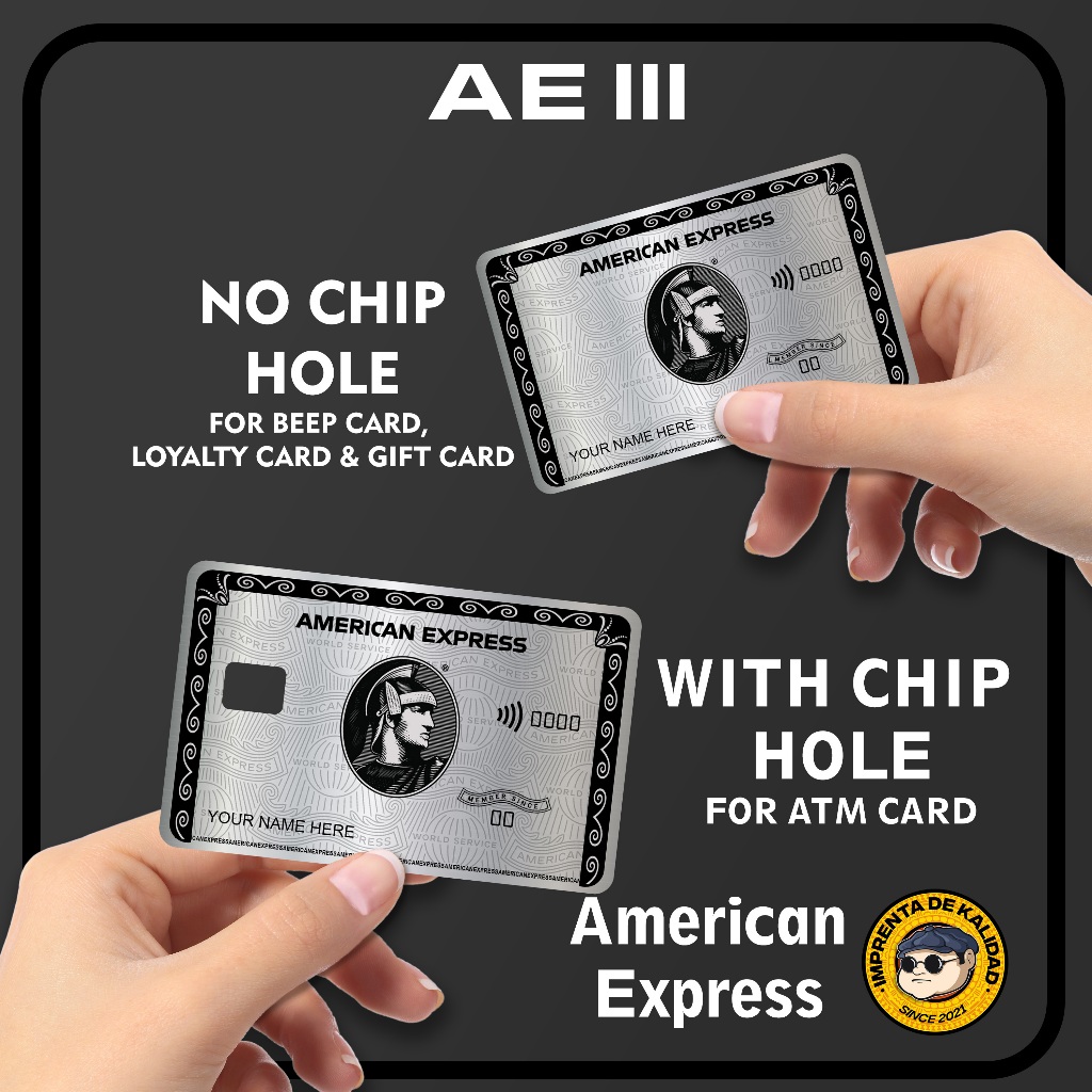 AE/AMEX AMERICAN EXPRESS Card Skin Card Sticker Vinyl Debit/ATM/beep ...