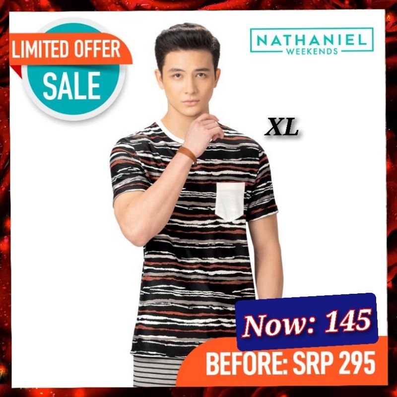 natasha mens printed irregular striped shirt with pocket | Shopee ...