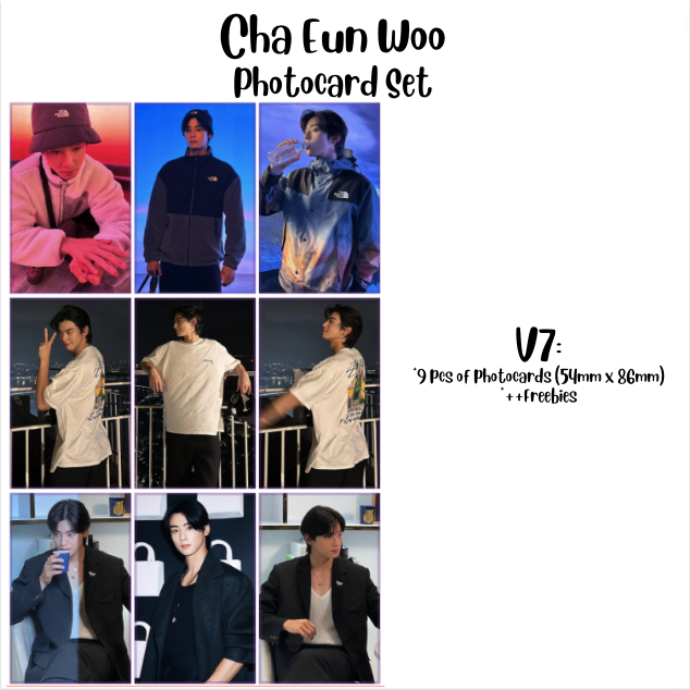 ASTRO CHA EUN WOO Photocard PC set KPOP Fanmade 9 pcs | Shopee Philippines