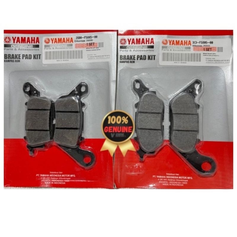 GENUINE YAMAHA BRAKE PAD COMBO FRONT AND REAR NMAX V1/V2 | Shopee ...