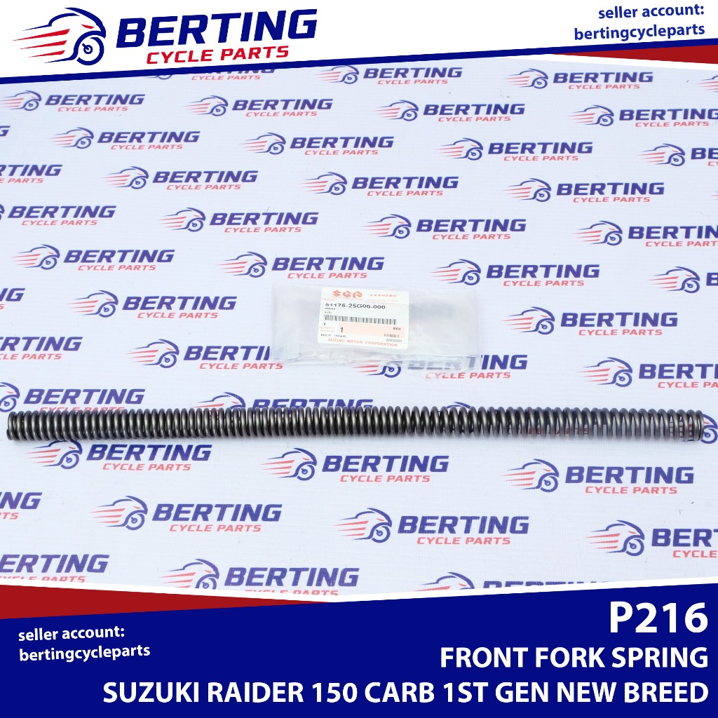 SGP FRONT FORK SPRING Suzuki Raider 150 Carb 1st Gen New Breed Genuine ...