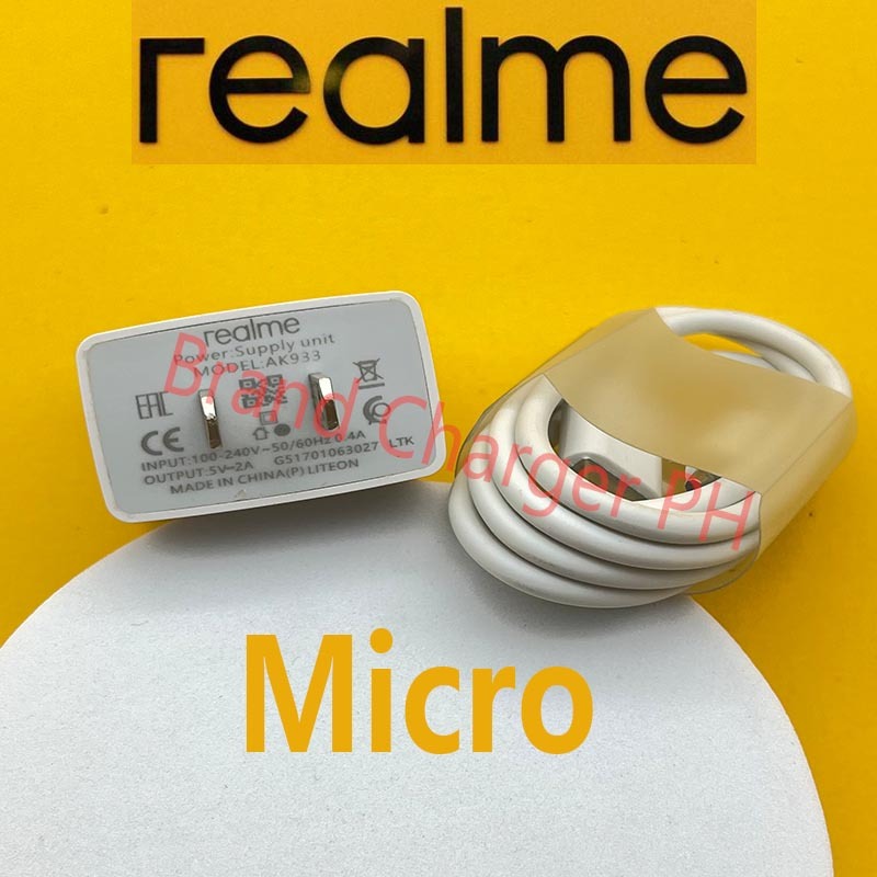 Realme Charger 25W Micro Usb/Cable 2IN1 Adapter Set For Android V8 Data ...