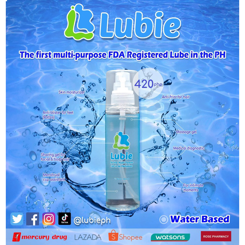 Lubie Multi-Purpose Lube 100ml 2 Pcs. | Shopee Philippines