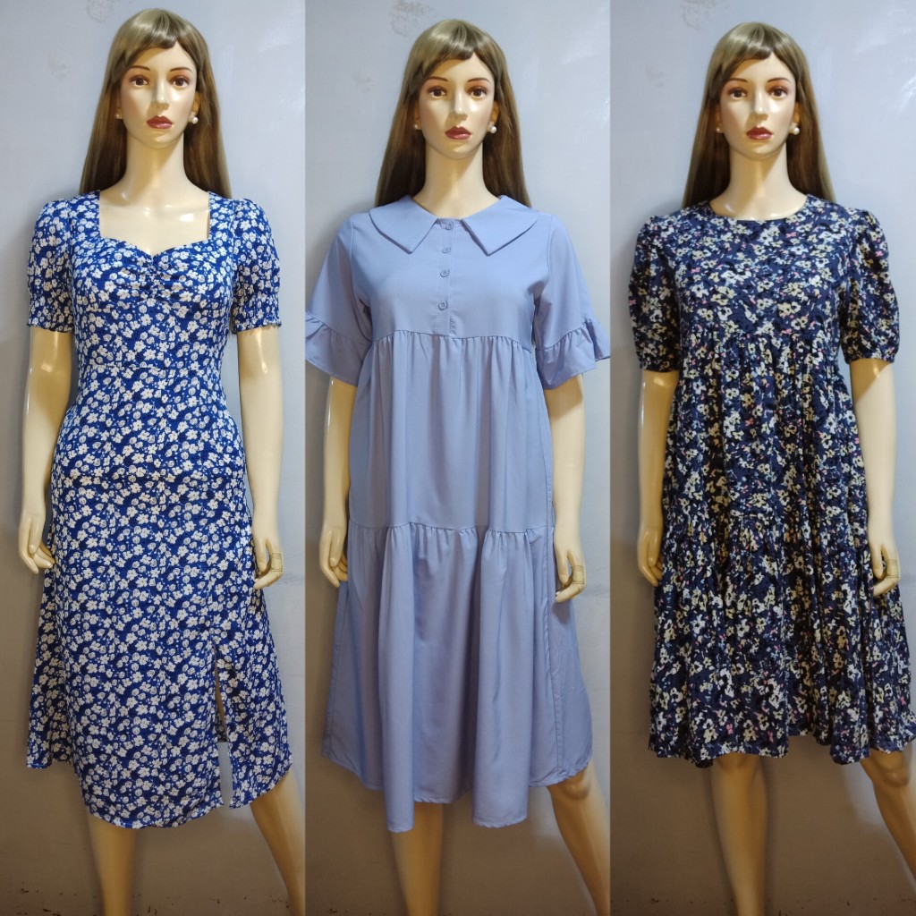 BLUE MAXI DRESS COLLECTION UPDATE | Shopee Philippines
