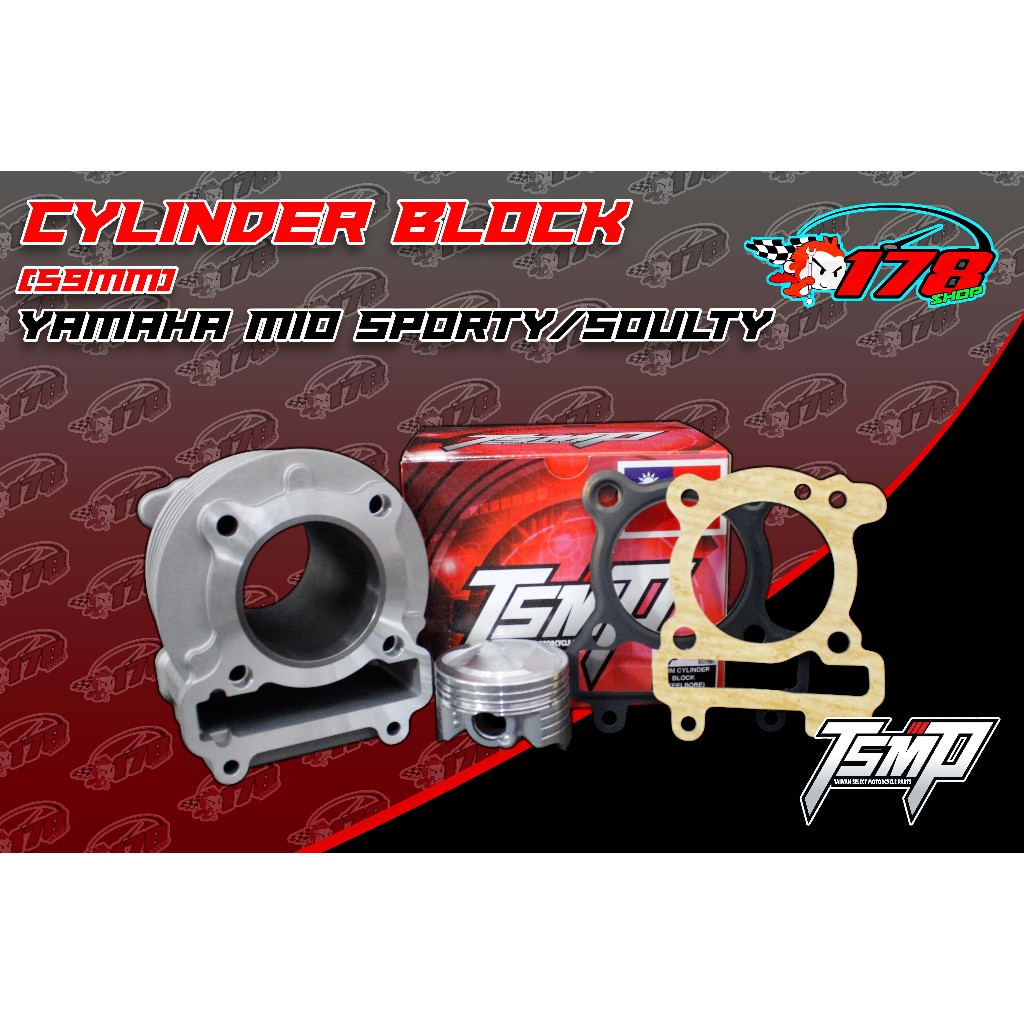 TSMP taiwan block mio sporty steel bore semi dome piston （59mm ...