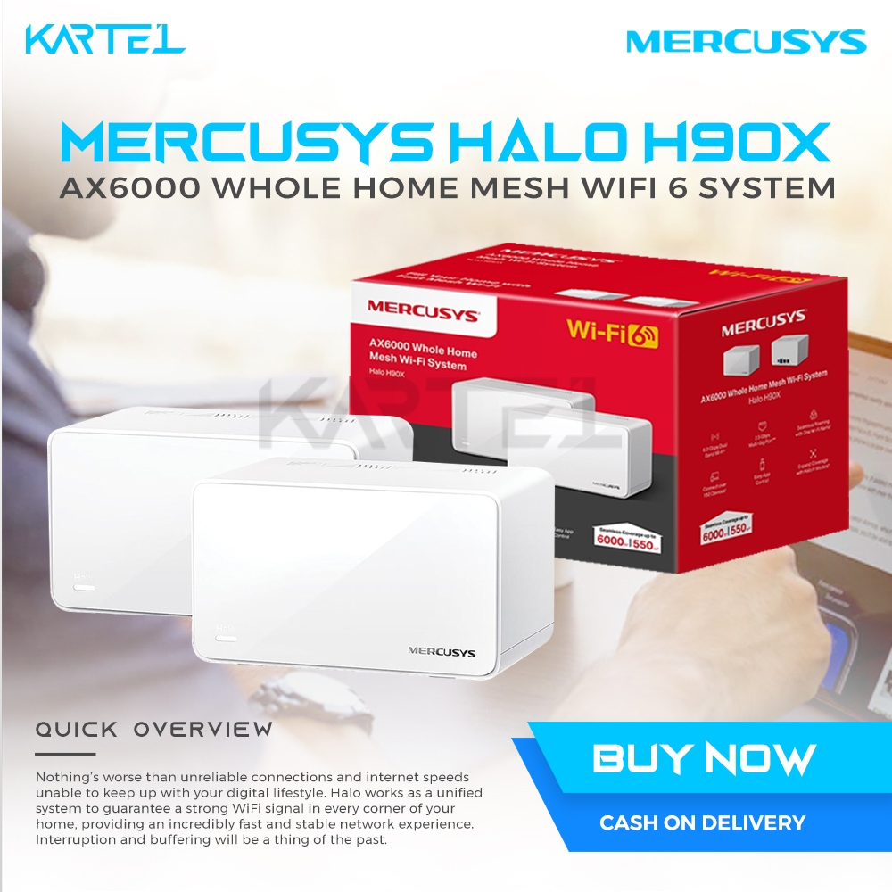 Mercusys Halo H90X AX6000 Whole Home Mesh WiFi 6 System | Shopee ...