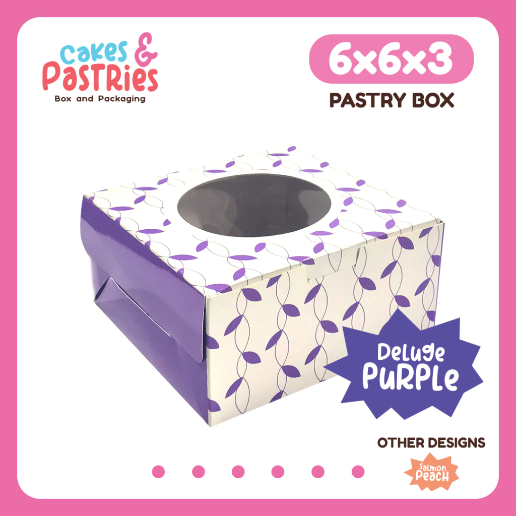 6X6X3 PASTRY BOX WITH WINDOW (BENTO BOX) 10PCS & 20PCS | Shopee Philippines