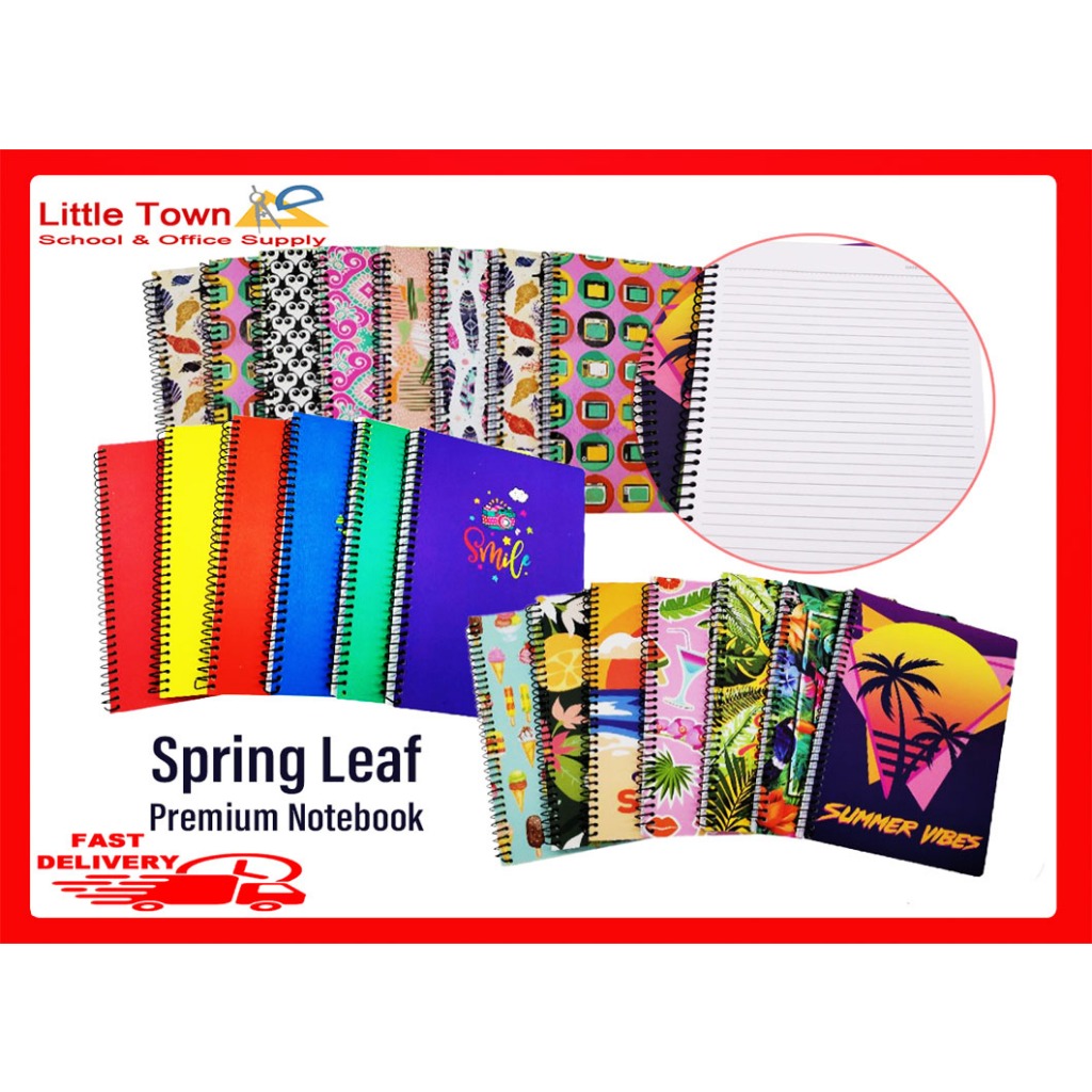 Advance Spring Leaf Spiral Notebook 60gsm 80leaves 1pad random design ...