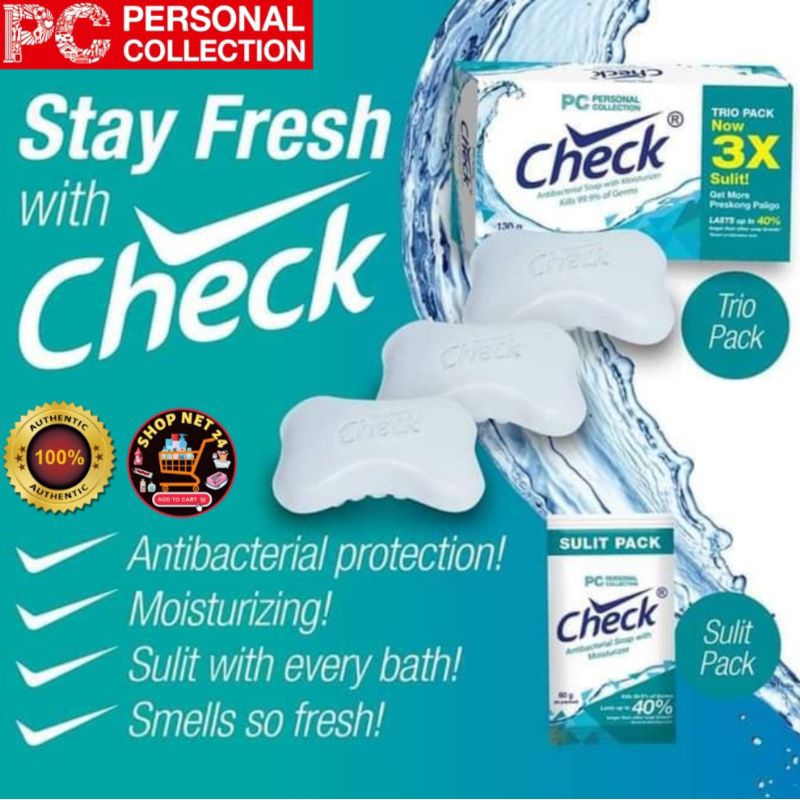 PERSONAL COLLECTION CHECK ANTIBACTERIAL SOAP TRIO | Shopee Philippines