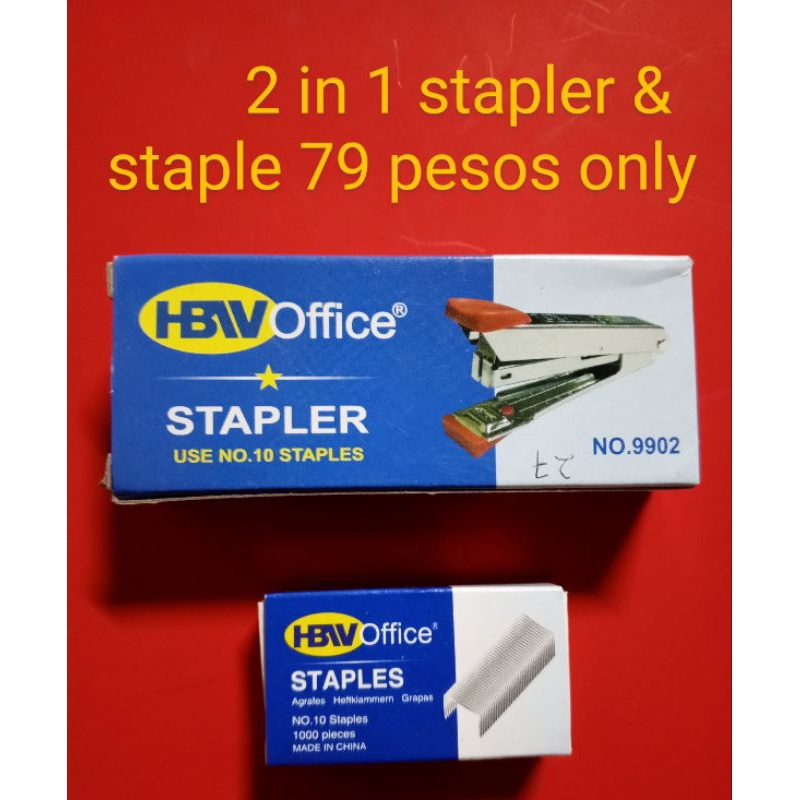 Stapler and Staples 2 in 1. sold per set 79 pesos only. | Shopee ...