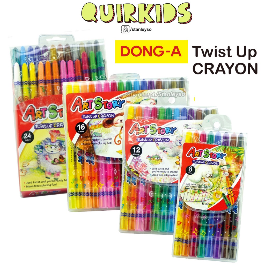Twist Up Crayon Dong-A Twistable Crayons Coloring | Shopee Philippines