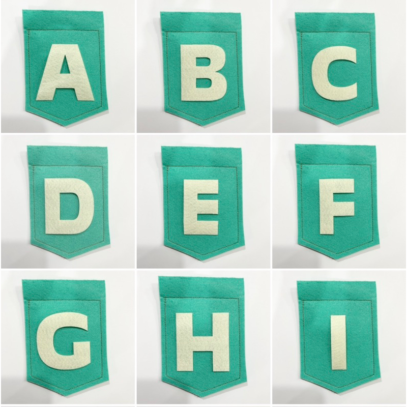 TEAL COLOR#1 DIY FLAG LETTER NUMBER NAME BUNTING BANNER | Shopee ...