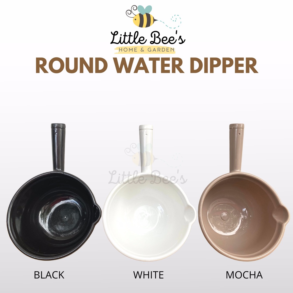 Minimalist Round Water Dipper | Aeshtetic Tabo | White | Black | Mocha ...