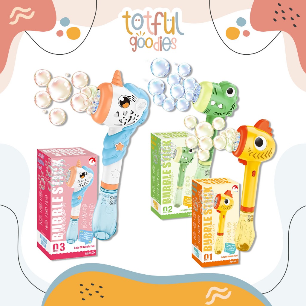 BUBBLE STICK Kids Automatic Wand Handheld Bubble Maker Machine Unicorn ...