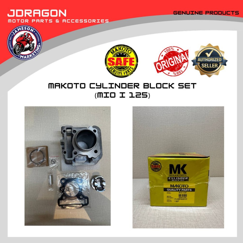 MAKOTO CYLINDER BLOCK KIT (MIOi 125) STD | Shopee Philippines