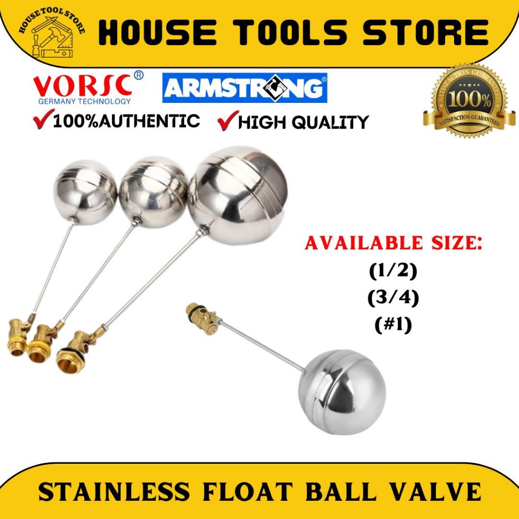 STAINLESS FLOAT VALVE float valve for water tank three size available ...