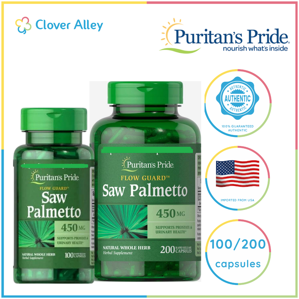 Puritan's Pride Saw Palmetto 450mg, 100/200 pcs (01/2027 expiry) | Shopee Philippines