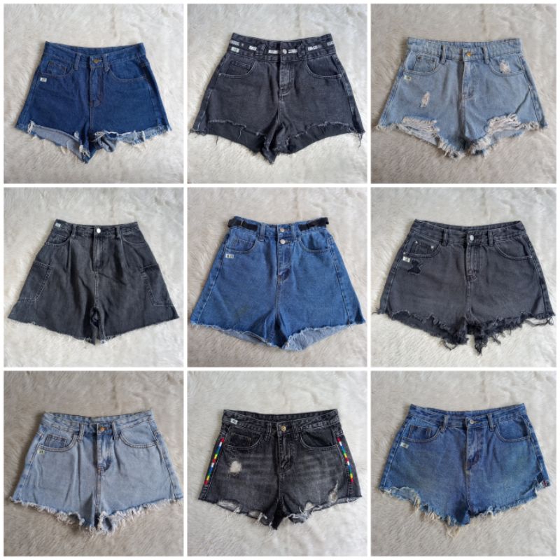 PRELOVED / UKAY DENIM SHORTS #1 (HW & MW Tattered) | Shopee Philippines