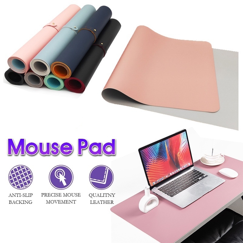 Leather mouse pad waterproof super large wrist cushion computer desk ...