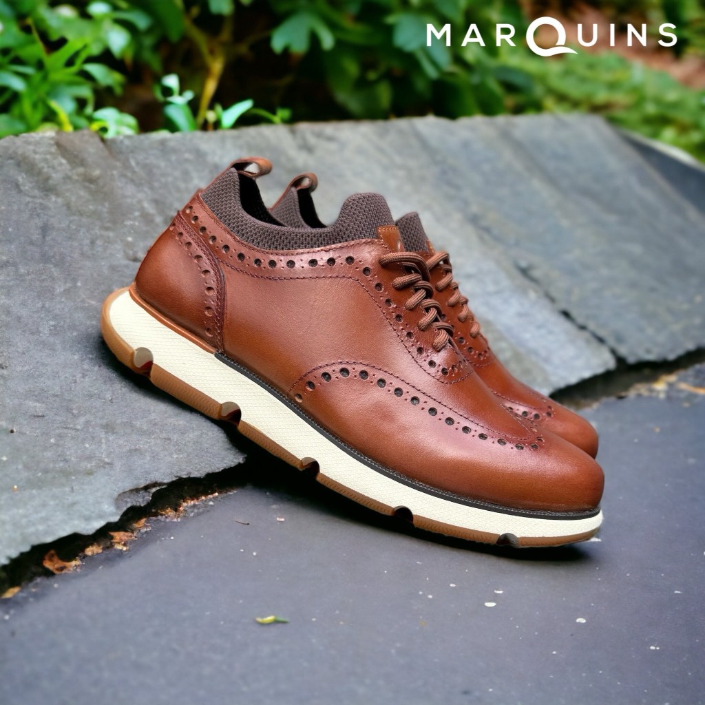 Marquins Genuine Leather Shoes - Amir | Shopee Philippines
