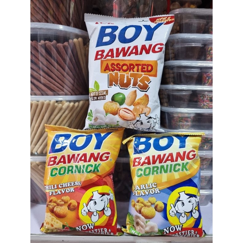 BOY BAWANG 90G CORNICK GARLIC CHILI CHEESE & ASSORTED | Shopee Philippines