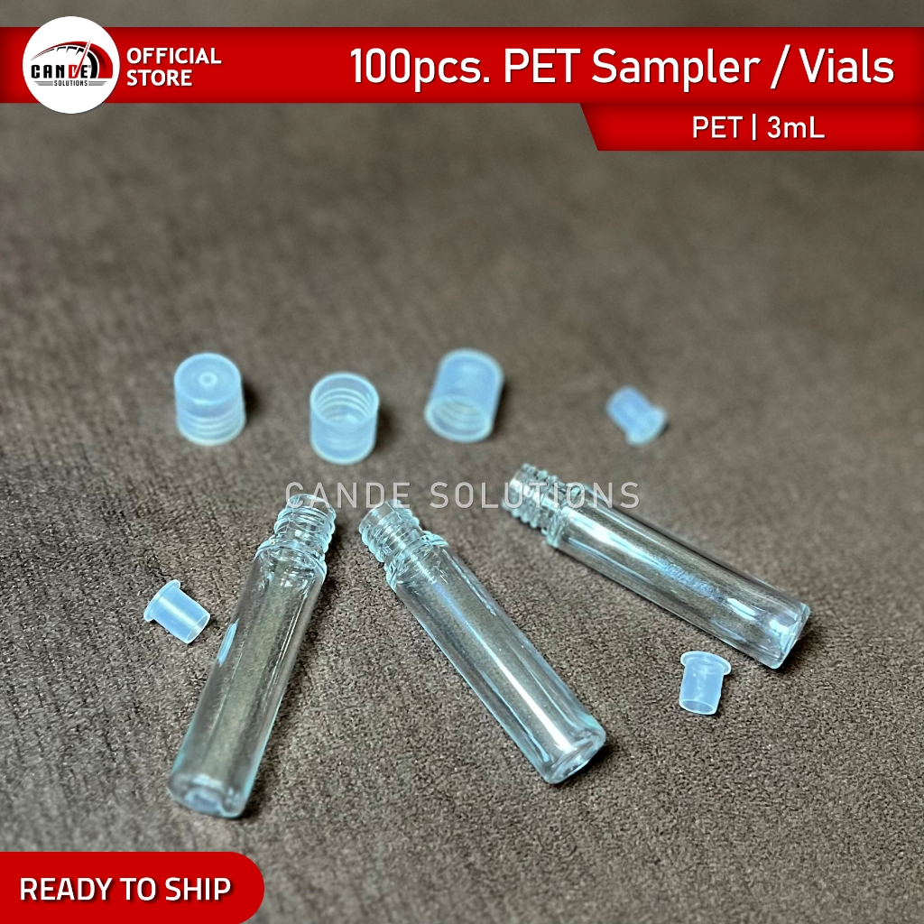100pcs. 3mL PET Sampler / Tester / Vials for Perfume, Hanging Diffuser ...