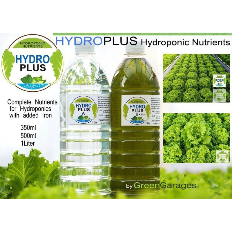 NEW HydroPlus Hydroponic Nutrient Solution | SET A & B | for Leafy and ...