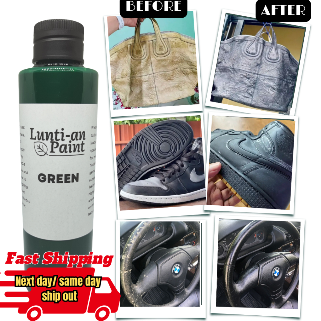 Green Leather Dye Quick dry and Penetrating dye paint for your Shoes ...