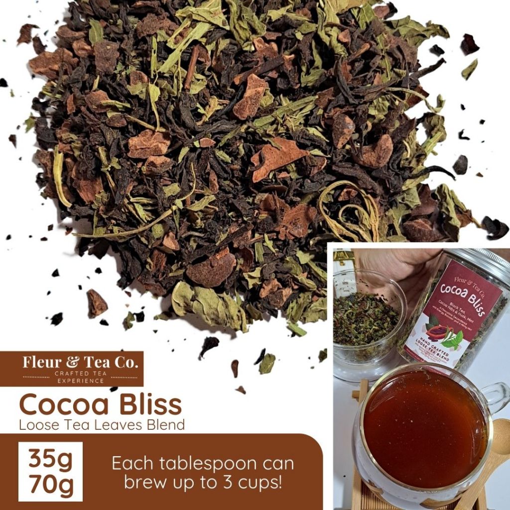 Fleur & Tea COCOA BLISS Loose Tea Blend | Sugar-Free Keto Approved Low ...