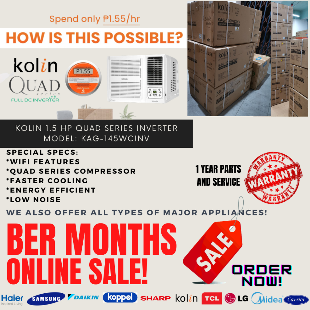 Kolin 1.5hp Full DC Window Type Inverter with WIFI Features (KAG ...