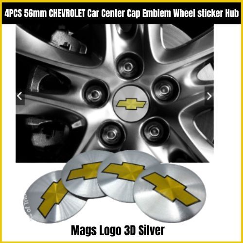 4PCS 56mm CHEVROLET Car Center Cap Emblem Wheel sticker Hub Caps Mags ...