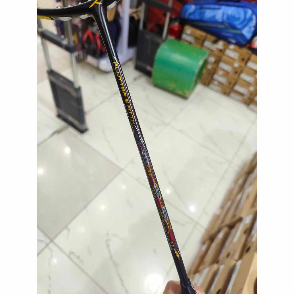 HUNDRED RACKET ( FLUTTER S ATTACK BLACK/GOLD ) | Shopee Philippines