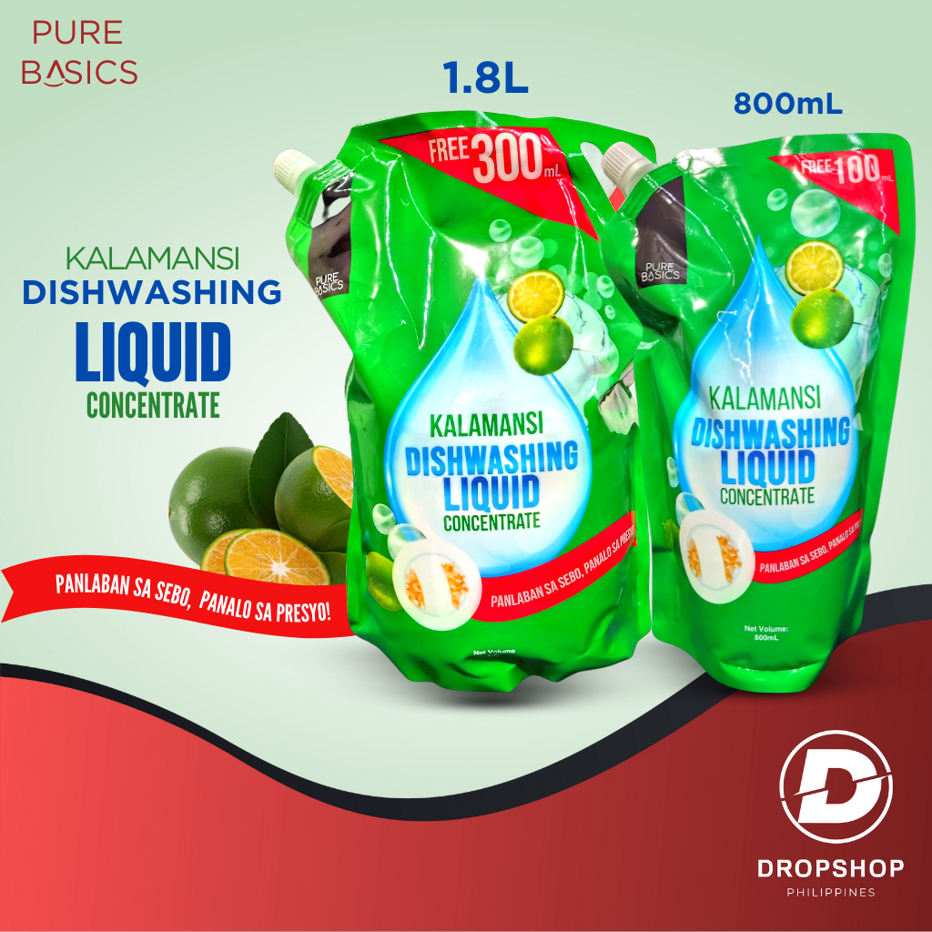 DP Pure Basics Kalamansi Dishwashing Liquid Concentrate Net Volume ...
