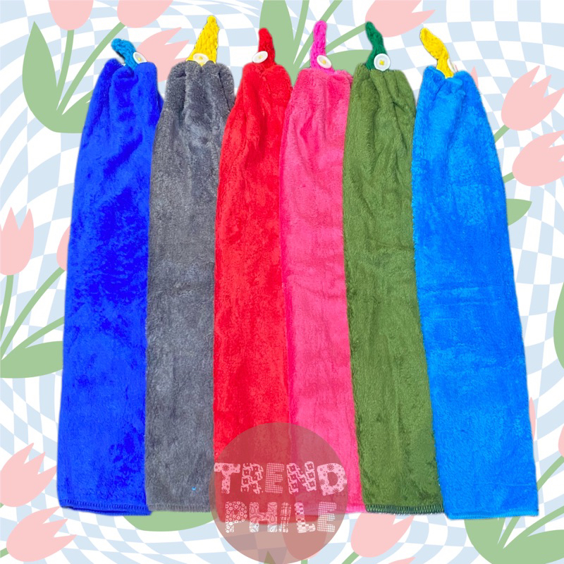 Microfiber Ref Towel With Buttons Assorted Color | Shopee Philippines