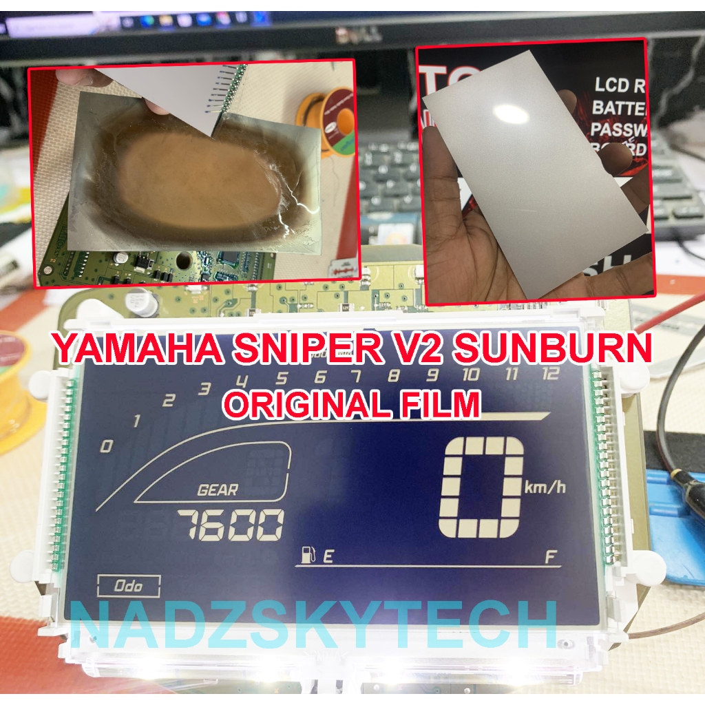 Original Polarizer Film for Yamaha Sniper Version 2 SPEEDOMETER SUNBURN ...