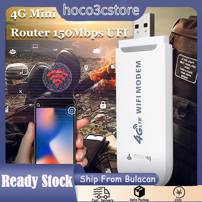 Wireless LTE WiFi Router 4G SIM Card 150Mbps USB Modem WiFi Dongle Hotspot | Shopee Philippines