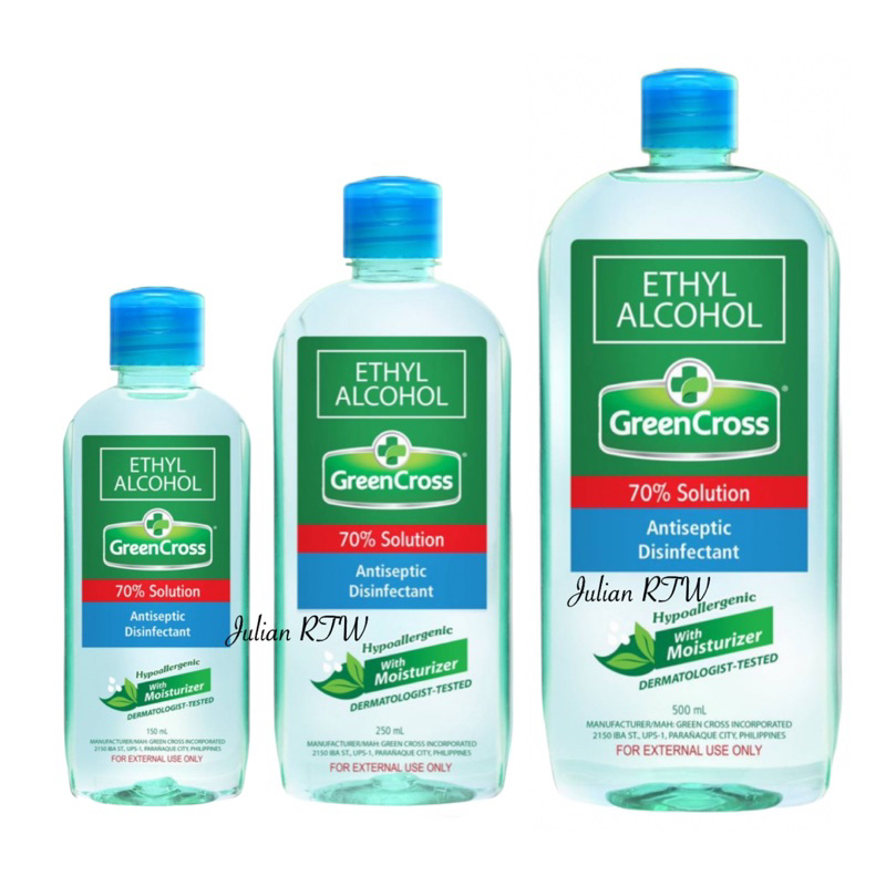GREENCROSS ETHYL ALCOHOL 70% Solution Antiseptic Disinfectant Hypoallergenic With Moisturizer ...