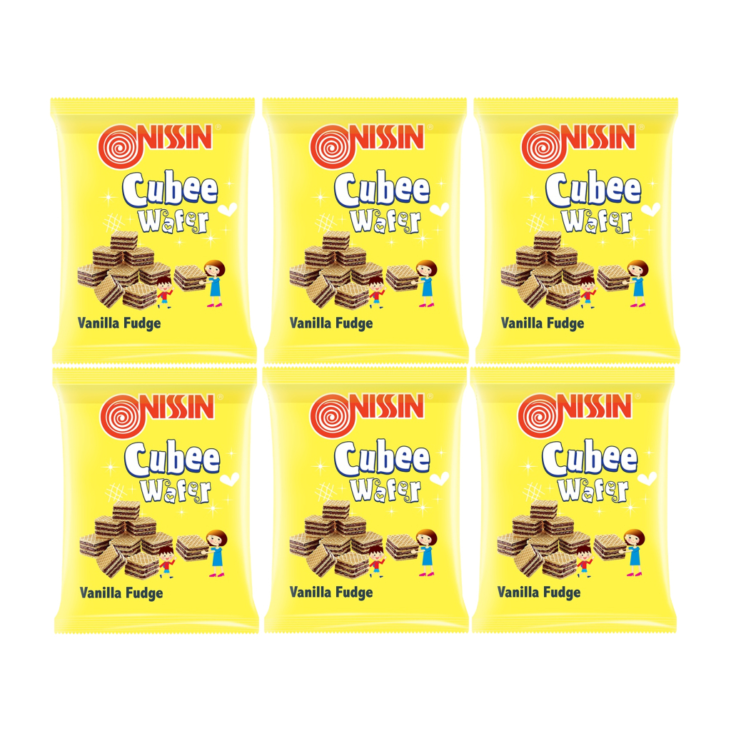 Nissin Cubee Wafer Vanilla Fudge 25g Bundle Of 6 | Shopee Philippines