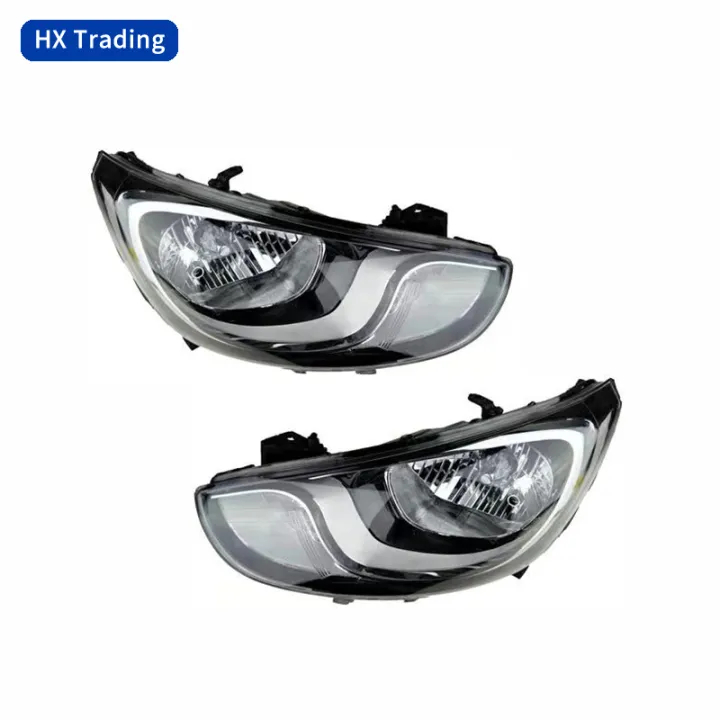 Hyundai Accent Headlight 2011-2014 Reflector Bumper Head Front ...