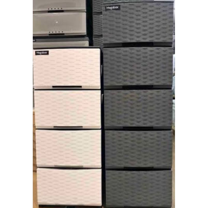 Megabox Rattan Drawer ( 4 layers / 5 layers ) | Shopee Philippines