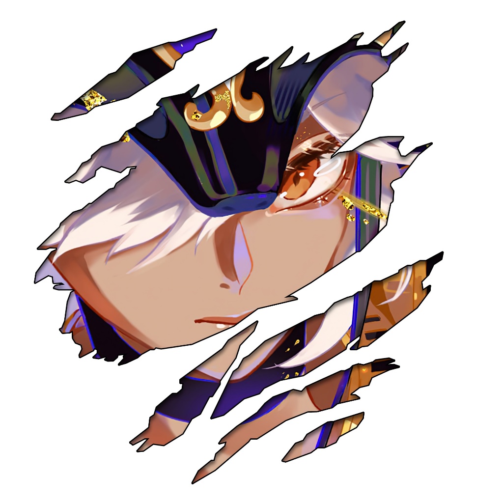 Genshin Impact Characters [ Scratch Sticker| Laminated Waterproof Vinyl ...