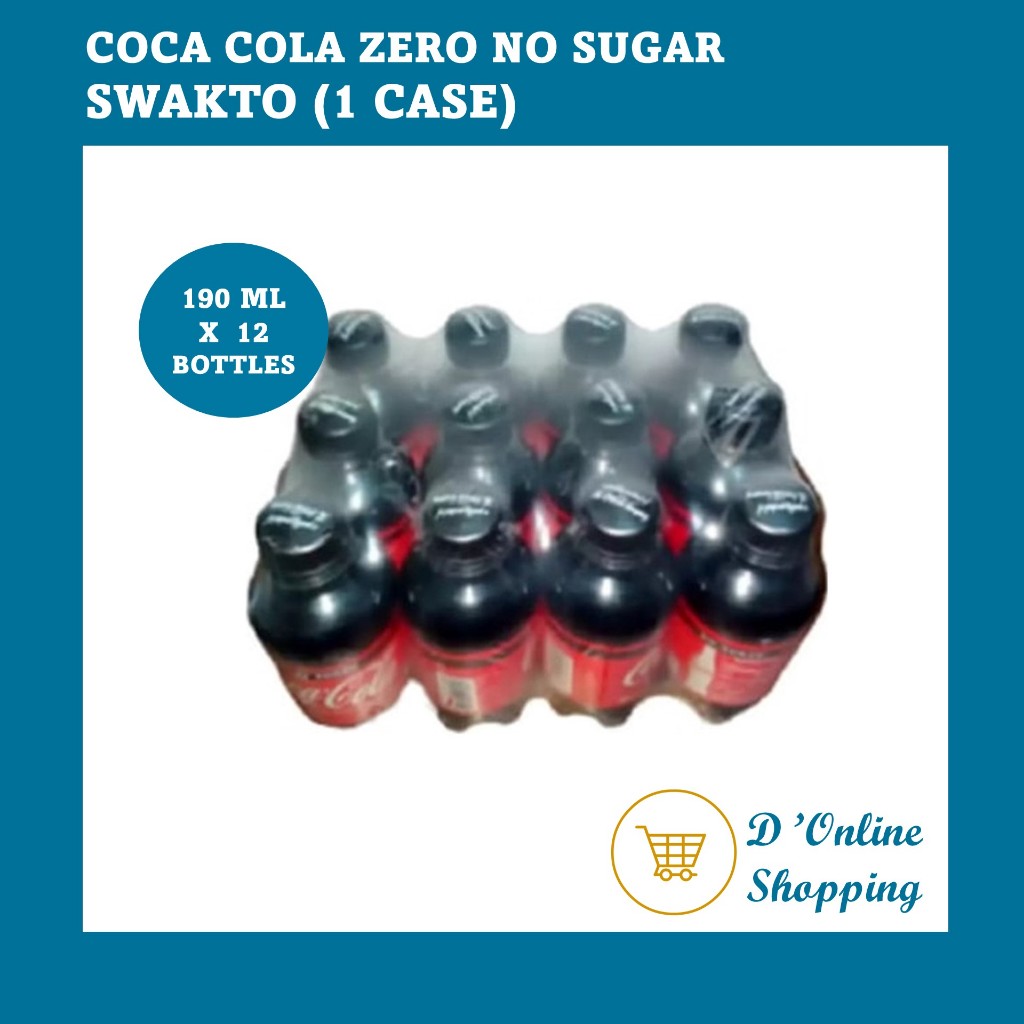 COCA-COLA ZERO Swakto NO Sugar 190 ml x 12 bottles | Shopee Philippines