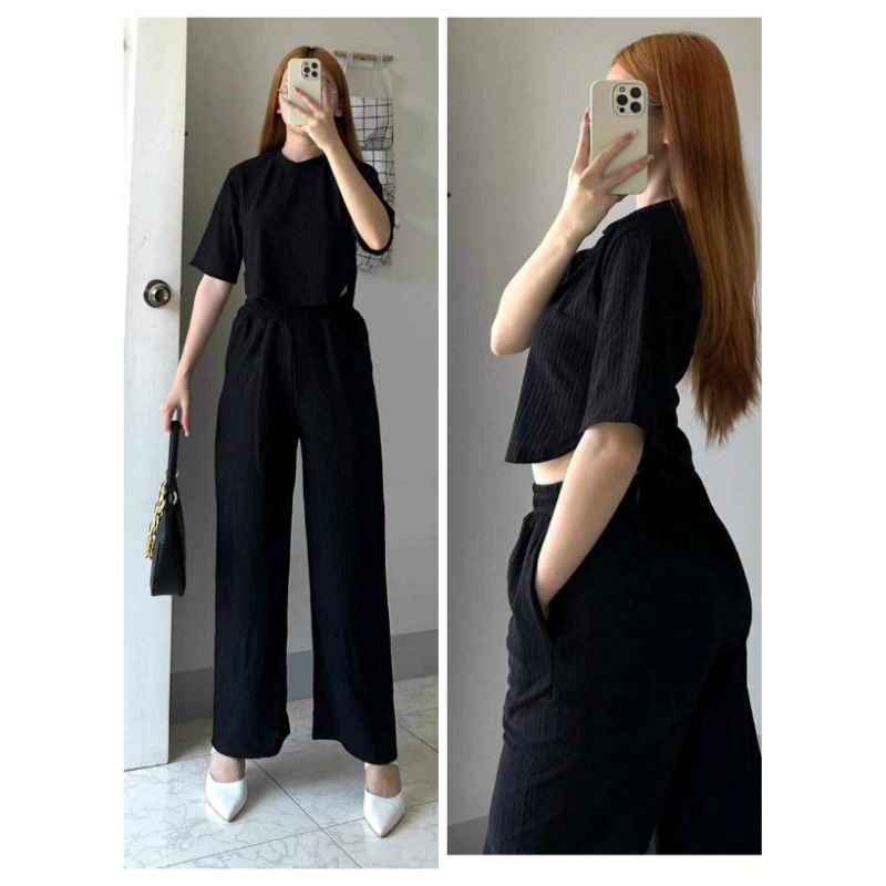 BKK TERNO TOPS PLUS WIDELEG PANTS WITH TWO POCKET SIDE SMALL TO SEMI ...