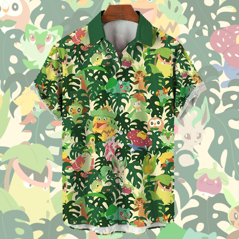 Pokemon Monstera/Grass Type Shirt | Shopee Philippines