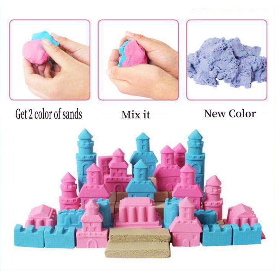 1Kg Dynamic Sand Play Toys Magic Clay Molding Colored Soft Slime Space ...